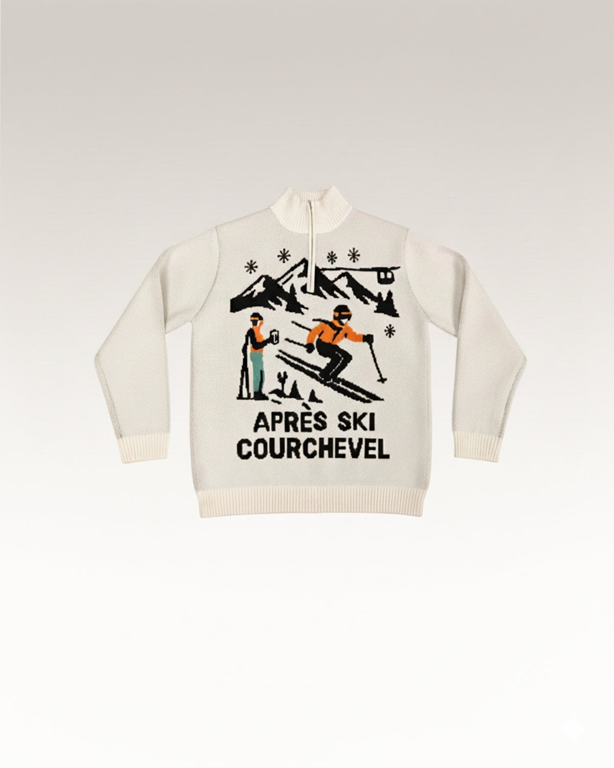 Après-Ski Courchevel Jacket - Half Zip – 100% Merino Wool – Oyster Atelier